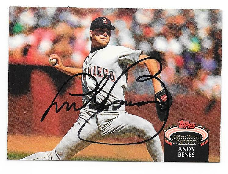 ANDY BENES 1992 STADIUM AUTOGRAPHED SIGNED # 423 SAN DIEGO PADRES | eBay