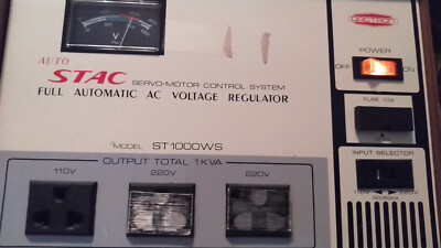 Dactron Auto STAC Fully Automatic AC Voltage Regulator ST1000WS Variac ...