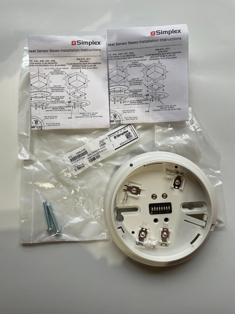 Fire Alarm Simplex 4098-9792 Addressable Sensor Base - Compatible With ...