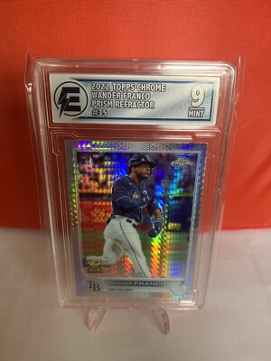 2022 Topps Chrome Wander Franco RC Prism Refractor #35 EGC 9 MINT Tampa ...