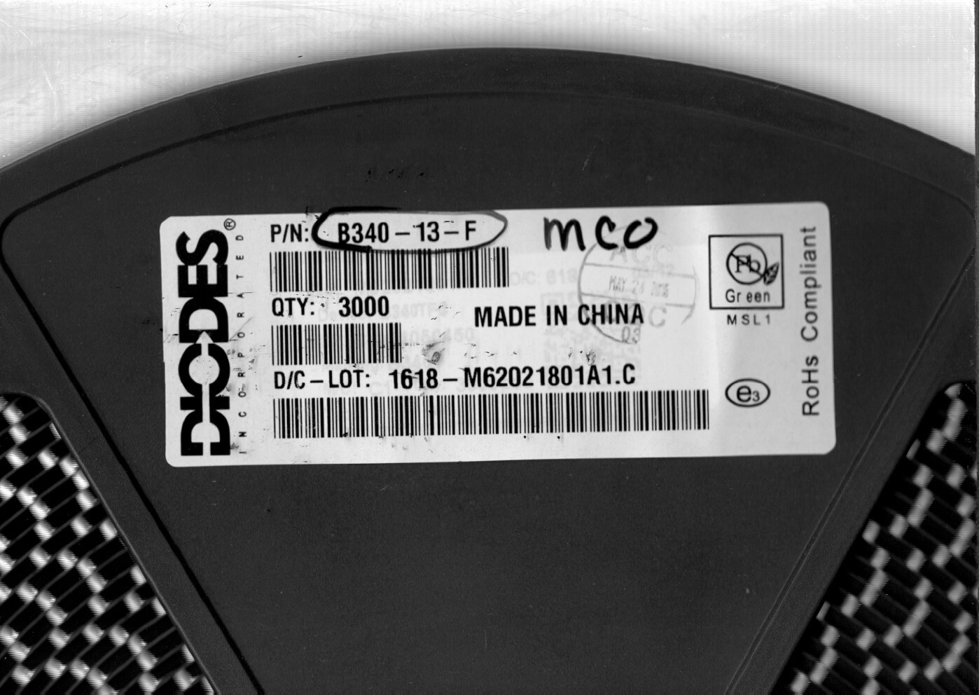 B340-13-F Diodes Inc DIODE SCHOTTKY 40V 3A SMC **LOT OF 2965** | eBay