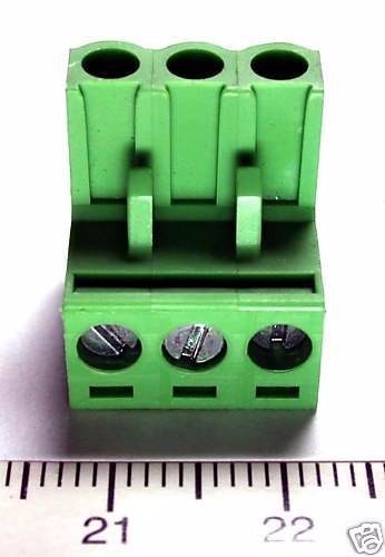 10pc DINKLE Terminal Block Plug 2ESDV-03P 3P 15A 300V Pitch=5mm *NEW ...