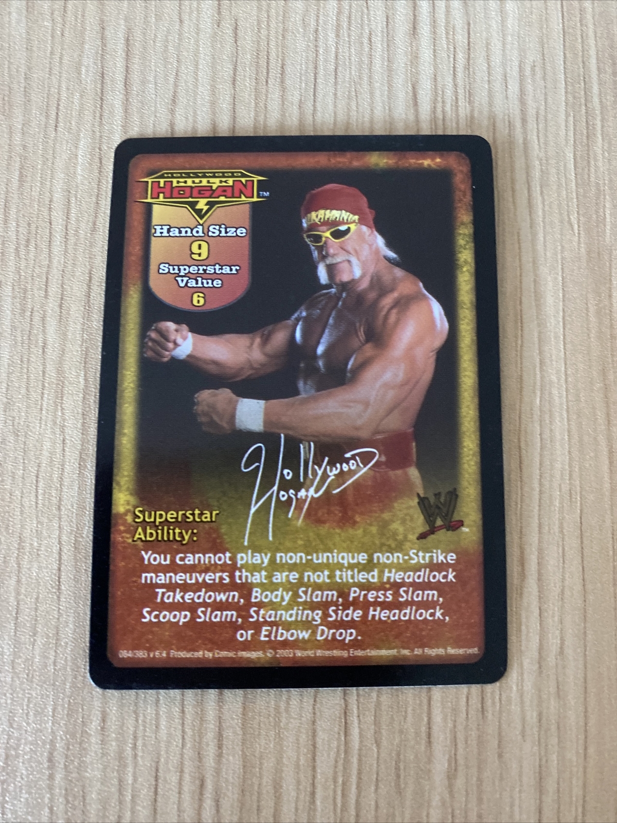 Hollywood Hulk Hogan Superstar Card 084/383 Rare Card - WWF/WWE Raw ...