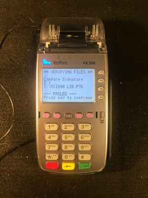 VeriFone VX520 Credit Card Reader w/Chip & Swipe Powers On Not Tested ...
