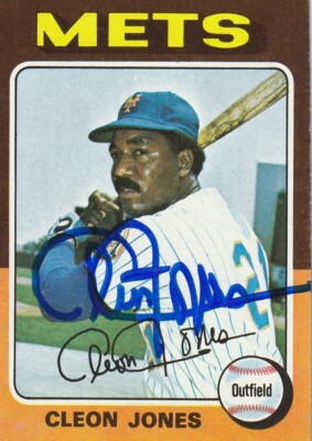 CLEON JONES NEW YORK METS SIGNED 1975 CARD #43 | eBay