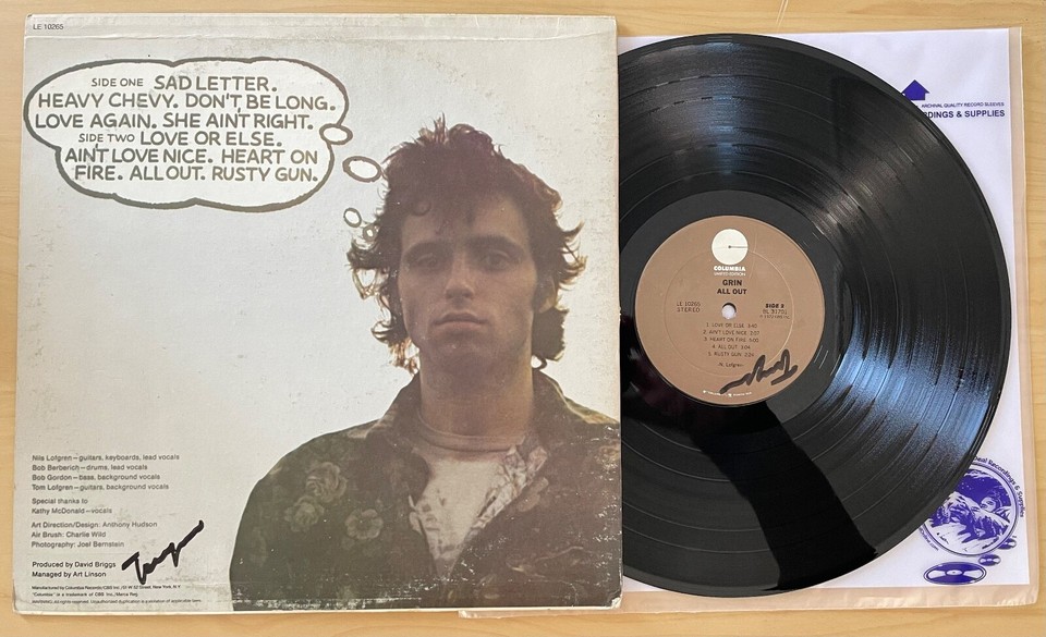 GRIN All Out – 1973 Columbia LE 10265 Nils Lofgren | eBay