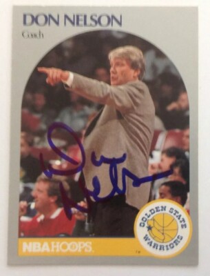Don Nelson 1990 Hoops Hand Signed Card Golden State Warriors | eBay