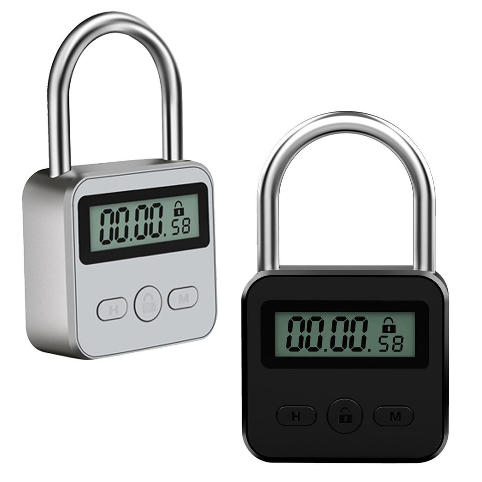 Waterproof Smart-Time Lock LCD Display USB Rechargeable Temporary Timer ...