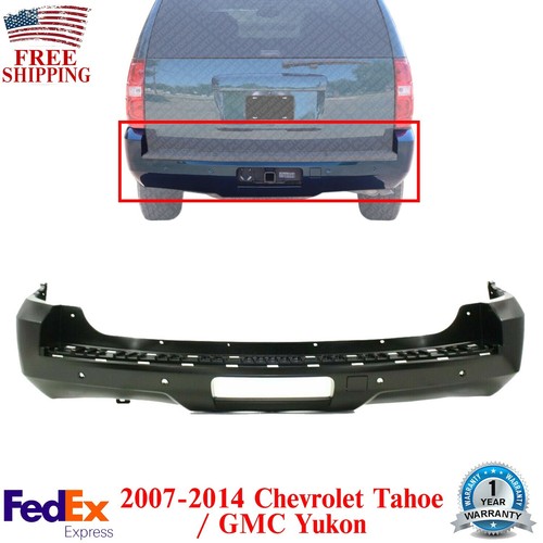 Rear Bumper Cover Primed w/ Object Sensor Holes For 2007-2014 Tahoe ...