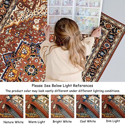 Ultra-Thin Washable Area Rug - 2x3 Small Kitchen Rug for 2' x 3' Brown ...