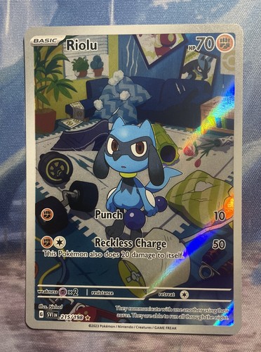 Pokemon - Scarlet & Violet Base - Riolu Illustration Rare Full Art 215/ ...