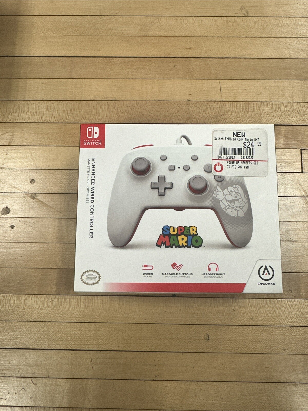 PowerA Enhanced Wired Controller for Nintendo Switch - Mario White ...