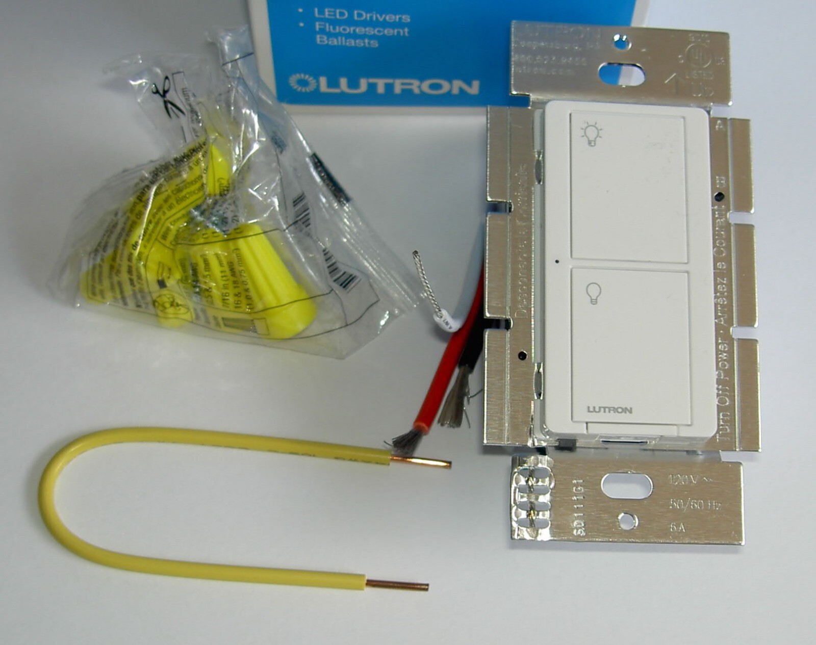 Lutron Caseta 6A Smart Home Switch - White (PD-6ANS-WH) for sale online ...