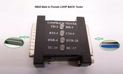 DB25 Male to Female Loop Back Tester with LED Indicators (Pan-Pacific ...