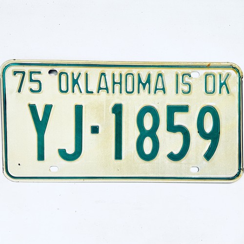 1975 United States Oklahoma Oklahoma County Passenger License Plate YJ ...