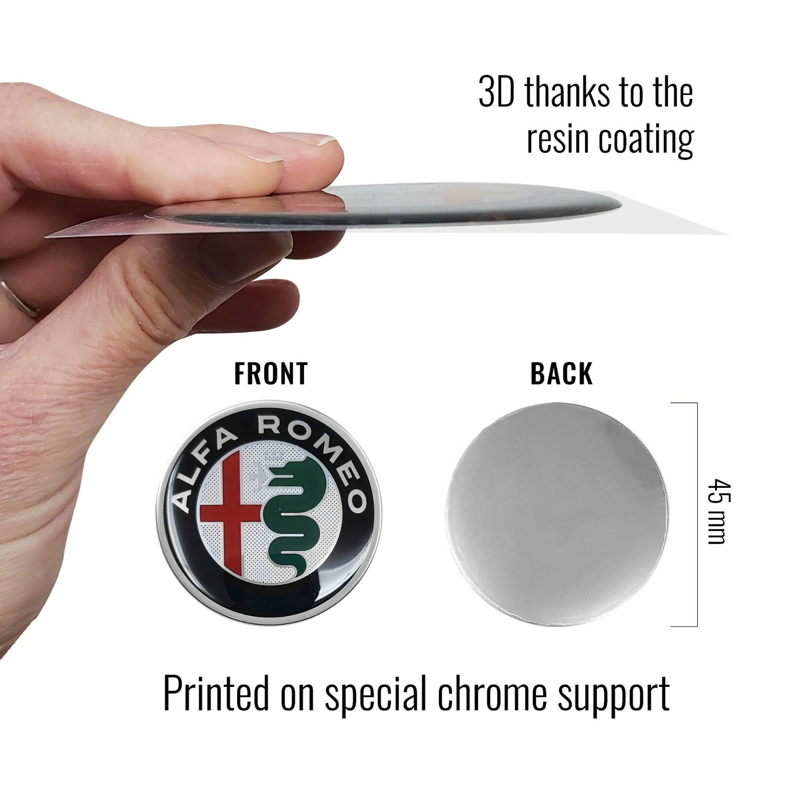 Adhésif Alfa Romeo 3D Officiel Logo | eBay