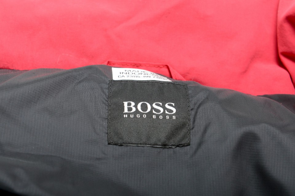 Hugo Boss Men's "Deil" Bright Red Down Parka Jacket US S IT 48 | eBay