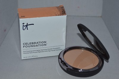 It Cosmetics Celebration Anti Aging Foundation Powder Deep .30oz New ...