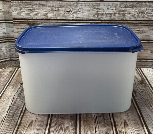 TUPPERWARE Modular Mate Rectangular Sheer #3 Navy Blue Seal 27.5 Cups 6 ...