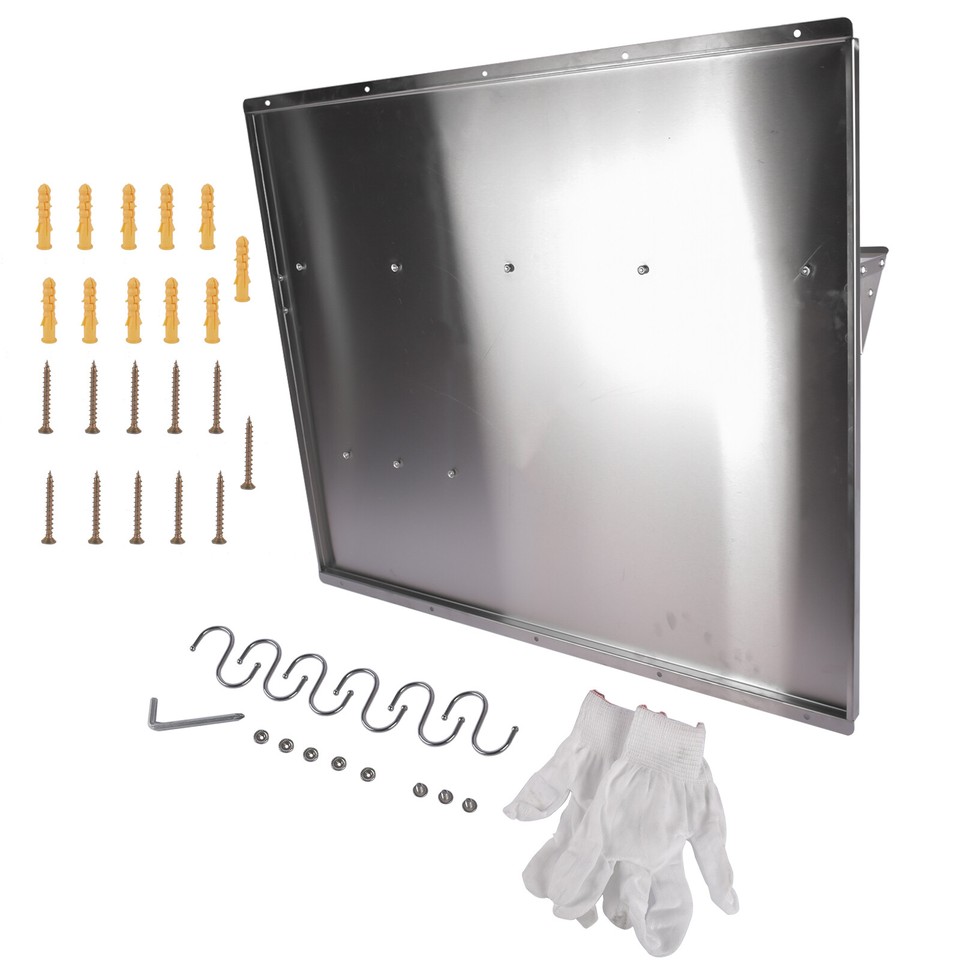 Backsplash Shelf Stainless Steel Kitchen Range Hood Wall Tile Shield ...