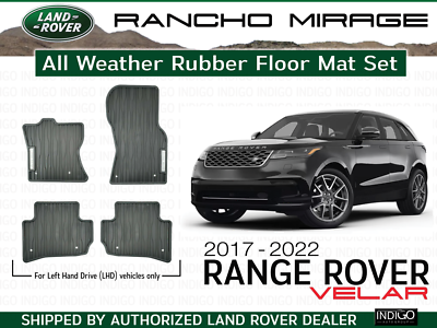 Range Rover Velar LHD All Weather Rubber Floor Mats Set Genuine New ...
