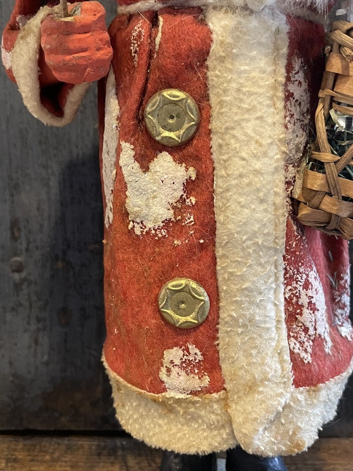 Large Antique Santa 14” Blue Collar German Santa Candy Container ...