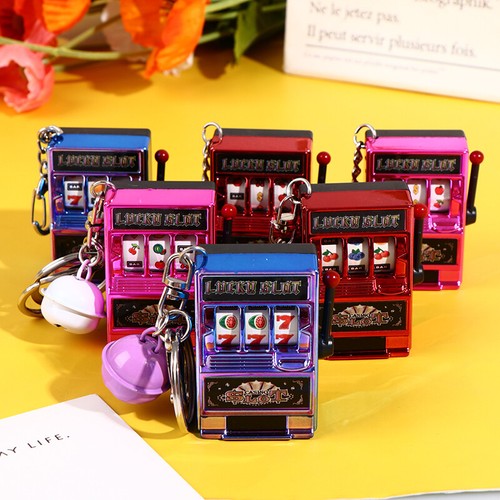 Creative Mini Slot Machine Keychain Jingle Car Keychains for Children ...