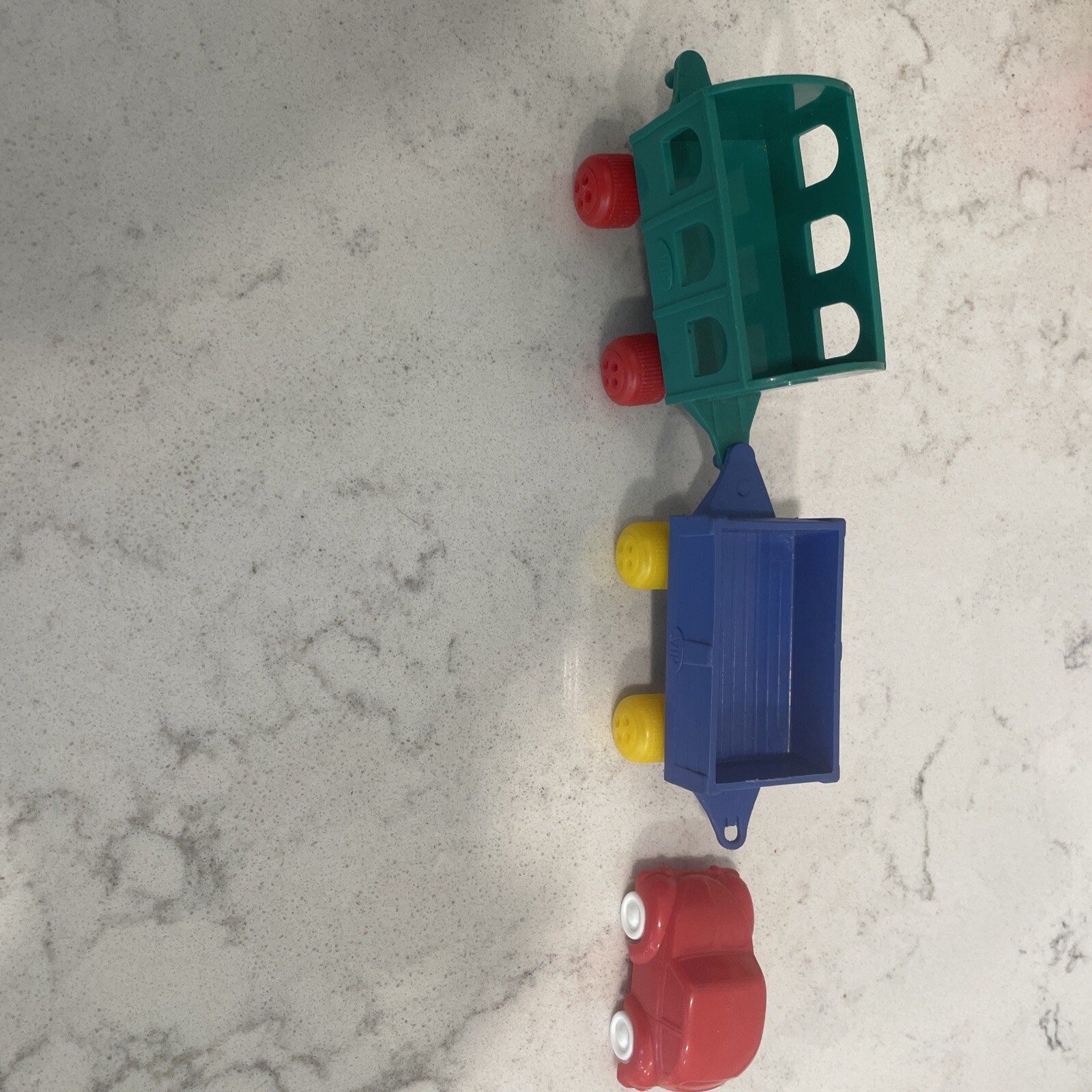 Lot Of 3 Viking Toy Sweden Linking Plastic Train Cars And Car | eBay