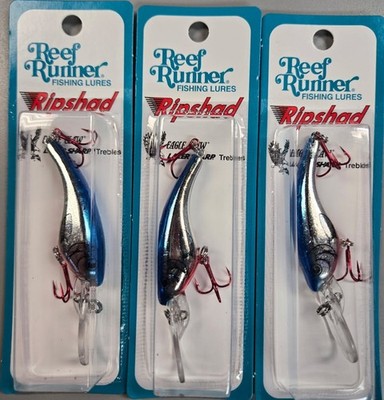 3-Reef Runner Ripshad CHROME BLUE 200-04 Trolling, Casting lure 16' 3 ...