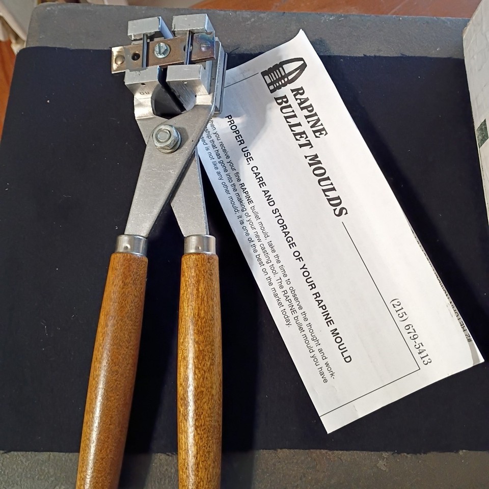 Rapine Bullet Lead Mould Single Cavity 500325 Block & Handles 50 Cal ...