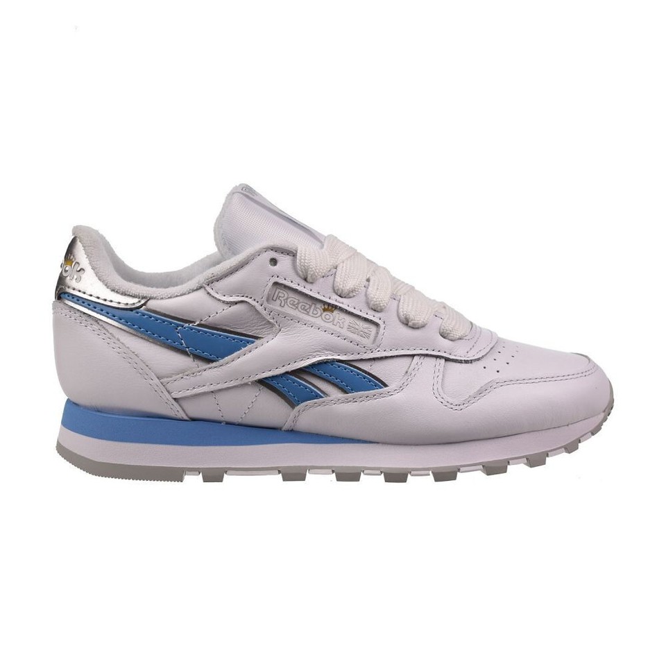 Reebok x Angel Reese Classic Leather Women's Shoes Silver/Blue/White ...