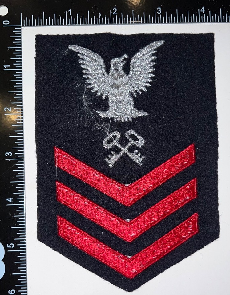 USN US Navy Storekeeper Chief Petty Officer CPO Bullion Rate Patch | eBay