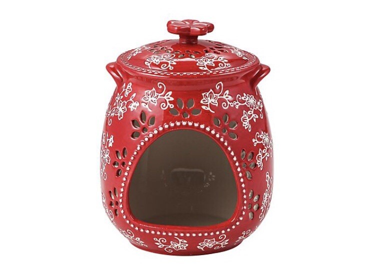 Temp-tations Pawfetti Floral Lace Red Countertop Holder Kitchen Home ...