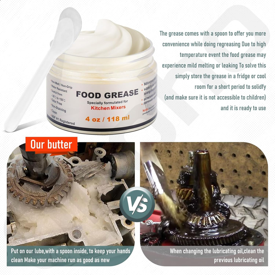 4Oz Food Grade Grease for Kitchenaid Stand Mixer with Gaskets, Extend ...