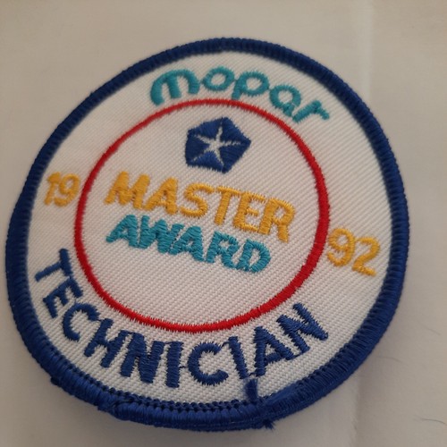 Mopar Chrysler Master Technician Award Patch New 1990s | eBay