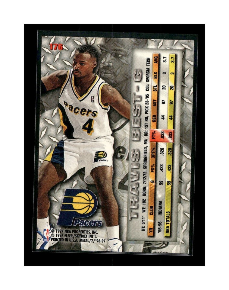 1996-97 Metal Indiana Pacers Basketball Card #176 Travis Best | eBay