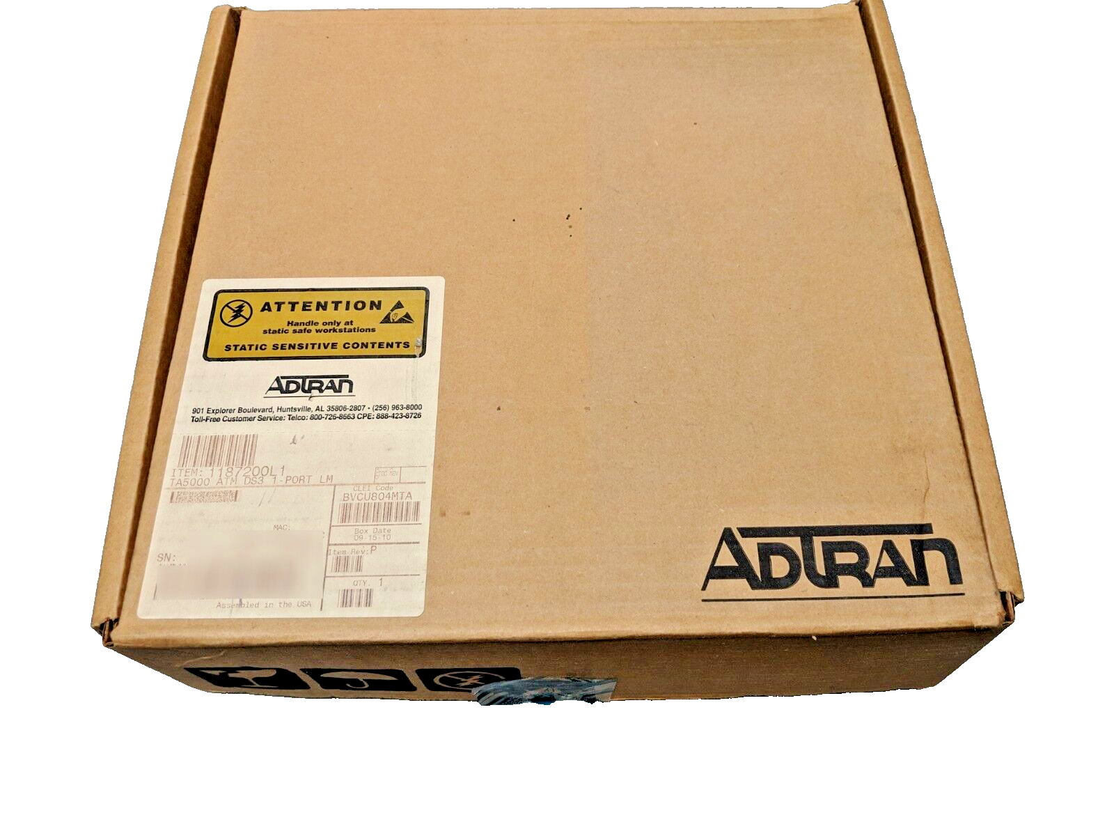 ADTRAN 1187200L1 TA5000 ATM DS3 1-PORT LM BVCU804MTA (We Buy ADTRAN ...