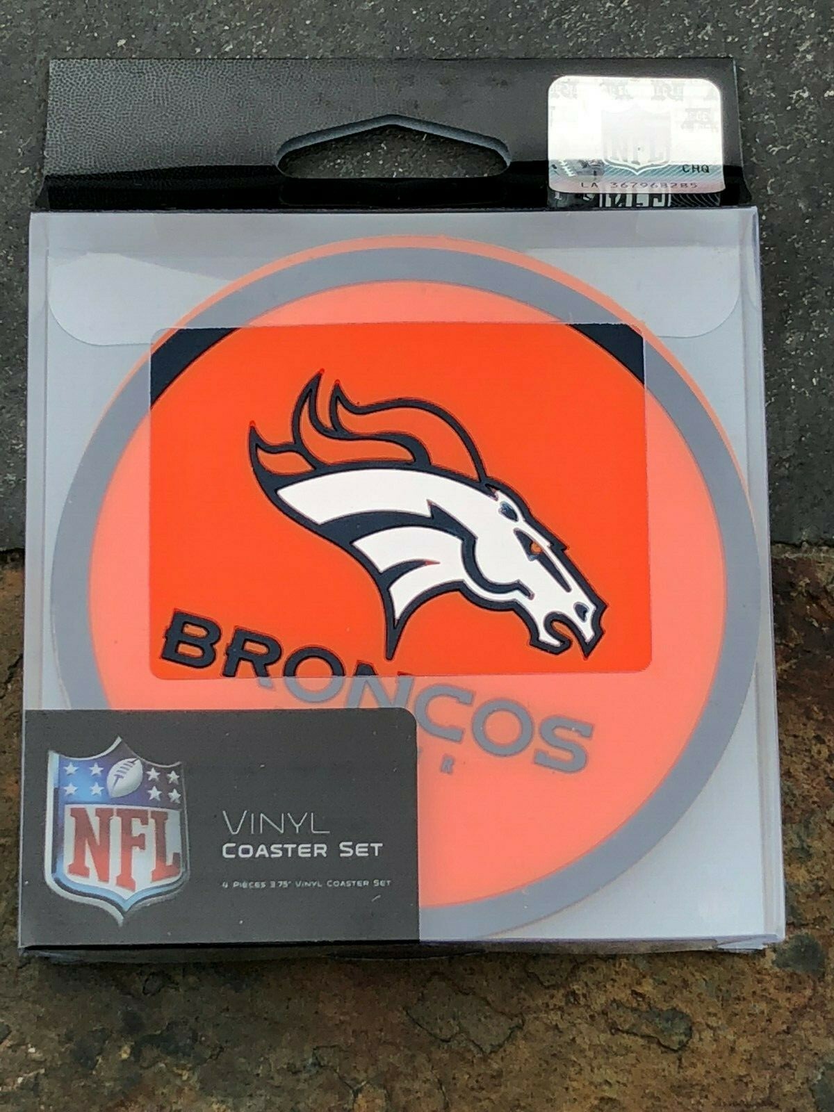 1 - 4 Pack Vinyl Drink Coasters - Denver Broncos | eBay