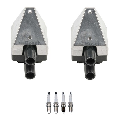 Bosch 2 Ignition Coil Denso 4 Platinum TT Spark Plug Kit For W202 C220 ...