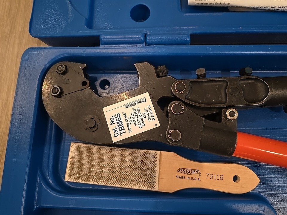 Thomas & Betts TBM6S Shure Stake Color-Keyed Manual Crimper Tool With ...