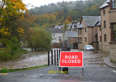 Photo 6x4 Flooding at Cuddyside Peebles The Cuddy (Eddleston Water) has ...