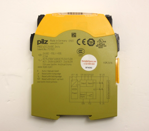 751103 / RELAY, SAFETY 2NO 1PNP 6A CAT4 24VDC, / PILZ | eBay