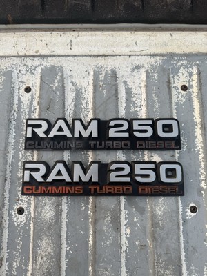 1992 1993 Dodge Ram 250 Cummins Turbo Diesel Fender Emblem Badge OEM Pair D250 | eBay