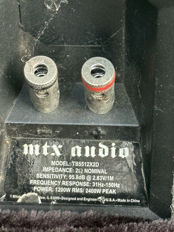 MTX 2x 12” Square Subs in Box + Kicker CompR12 | 3000W Peak Audio Lot ...