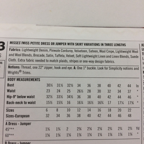 Simplicity 3673 1950s Retro Dress Jumper Skirt Pattern Uncut Size 6 8 ...