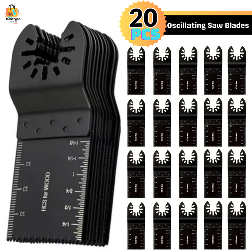 20Pcs Oscillating Multi Tool Saw Blades Wood Soft Metal Cutter For ...