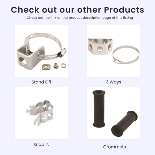 12 Square Anchor Rail Adapter Hanger Stackable Snap In Stainless Steel ARA22 | eBay