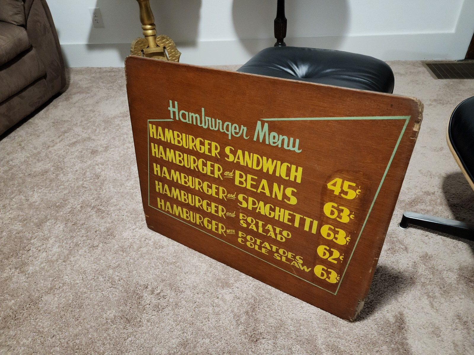 Original Vintage 1958 Pixley and Ehlers Restaurant Chicago Menu Sign ...