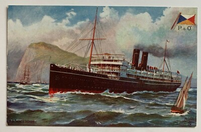 Postcard P&O Line SS Macedonia steamship steamer ship liner Raphael ...