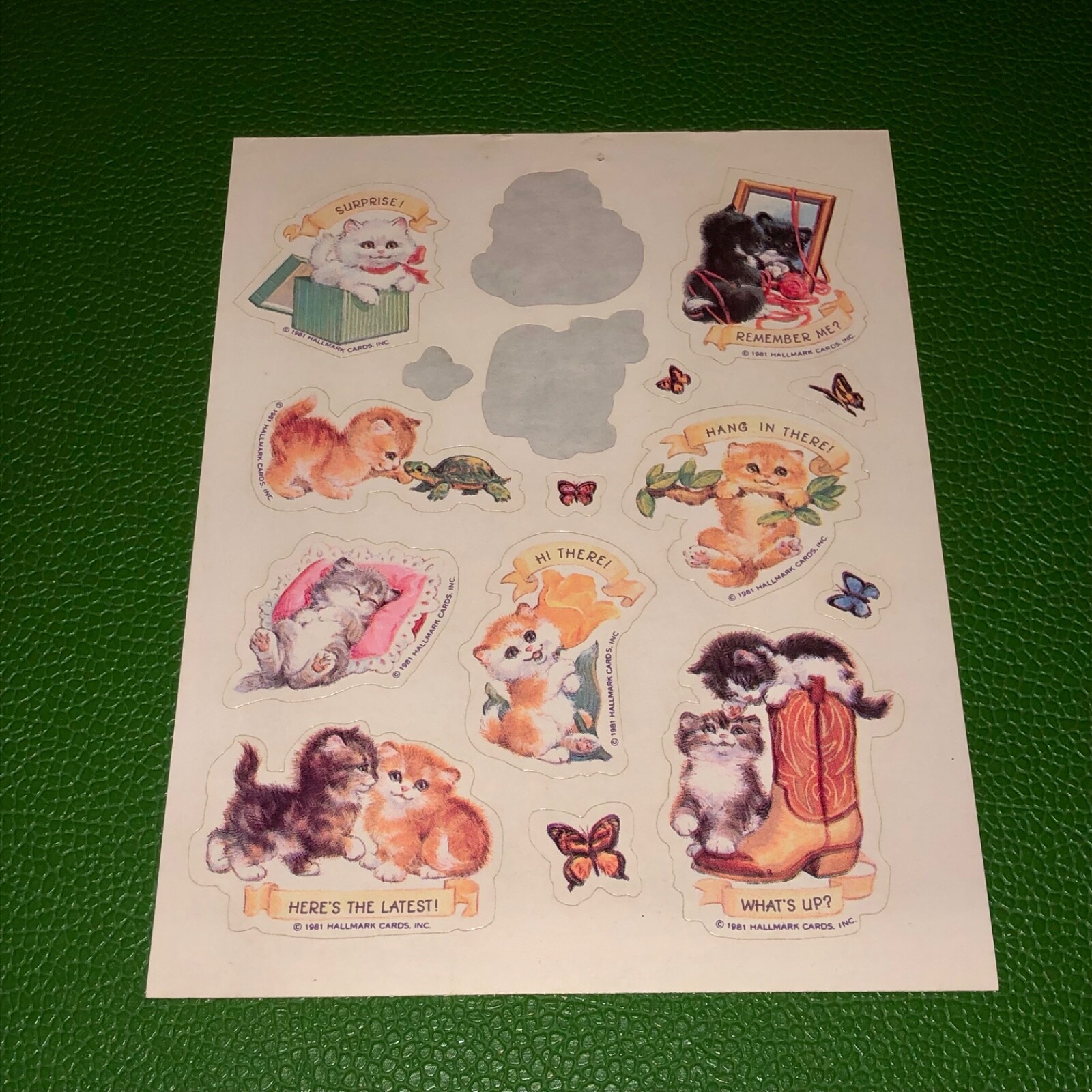Vintage 1980’s Stickers KITTENS Pet CAT Unused Sticker Page | eBay